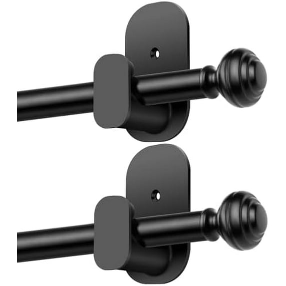 No Drill Curtain Rods for Windows 32 to 58 Inches, 5/8 Inch Renter ...