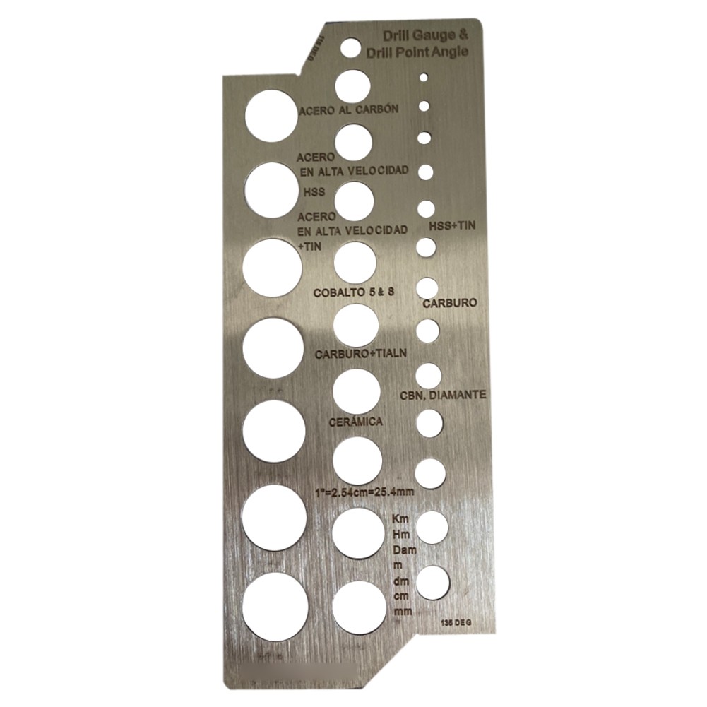 Drill Diameter Measuring Gauge Drill Bit Gauge Stainless Steel 1.59-12 ...