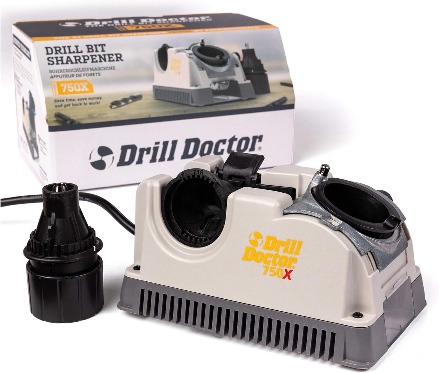 Drill Doctor DD750X Electric Drill Bit Sharpener, 3/32-3/4" High-Speed ...