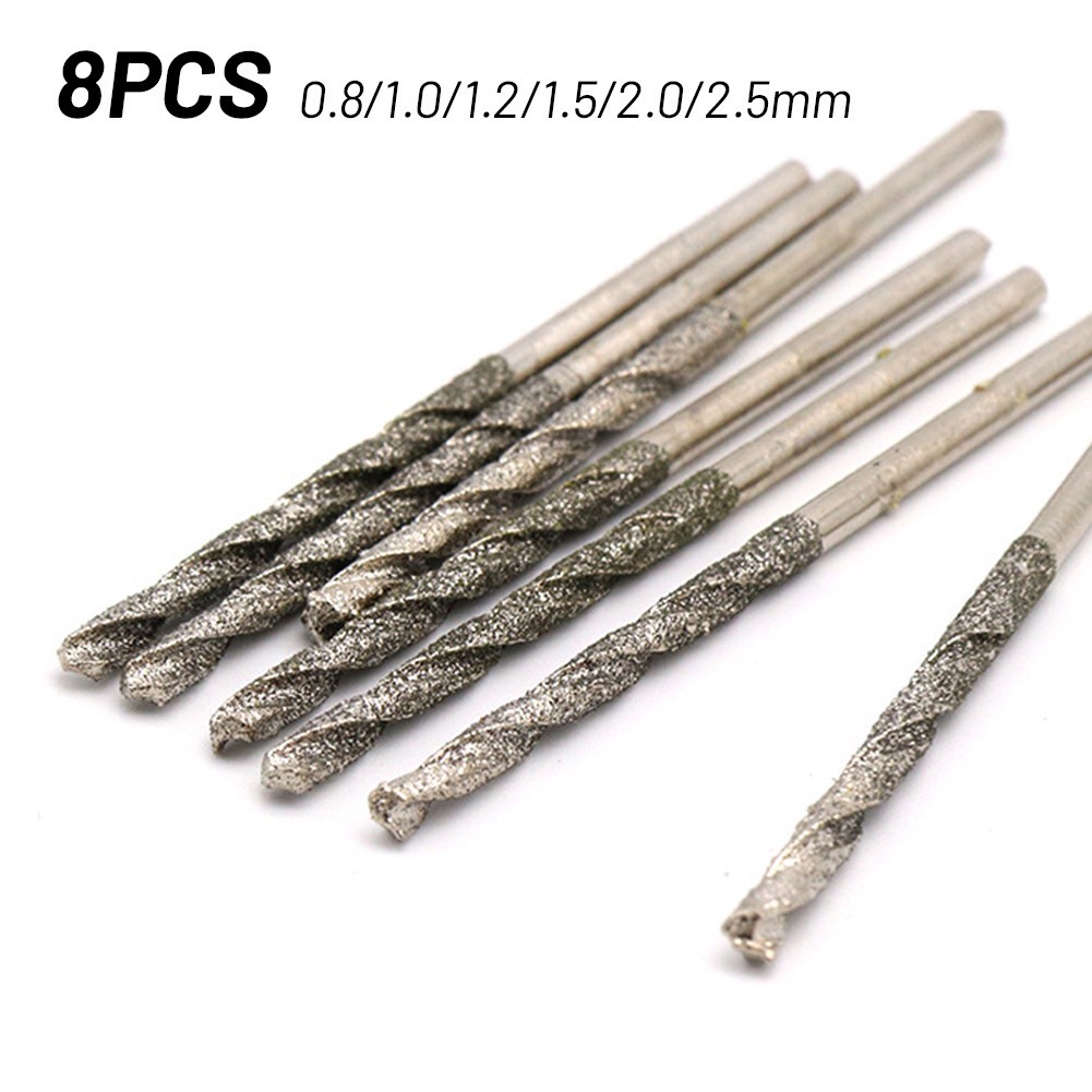 Drill For Glass Stone Tile 8Pcs Diamond Diamond Drill Drill Bit Jewelry ...
