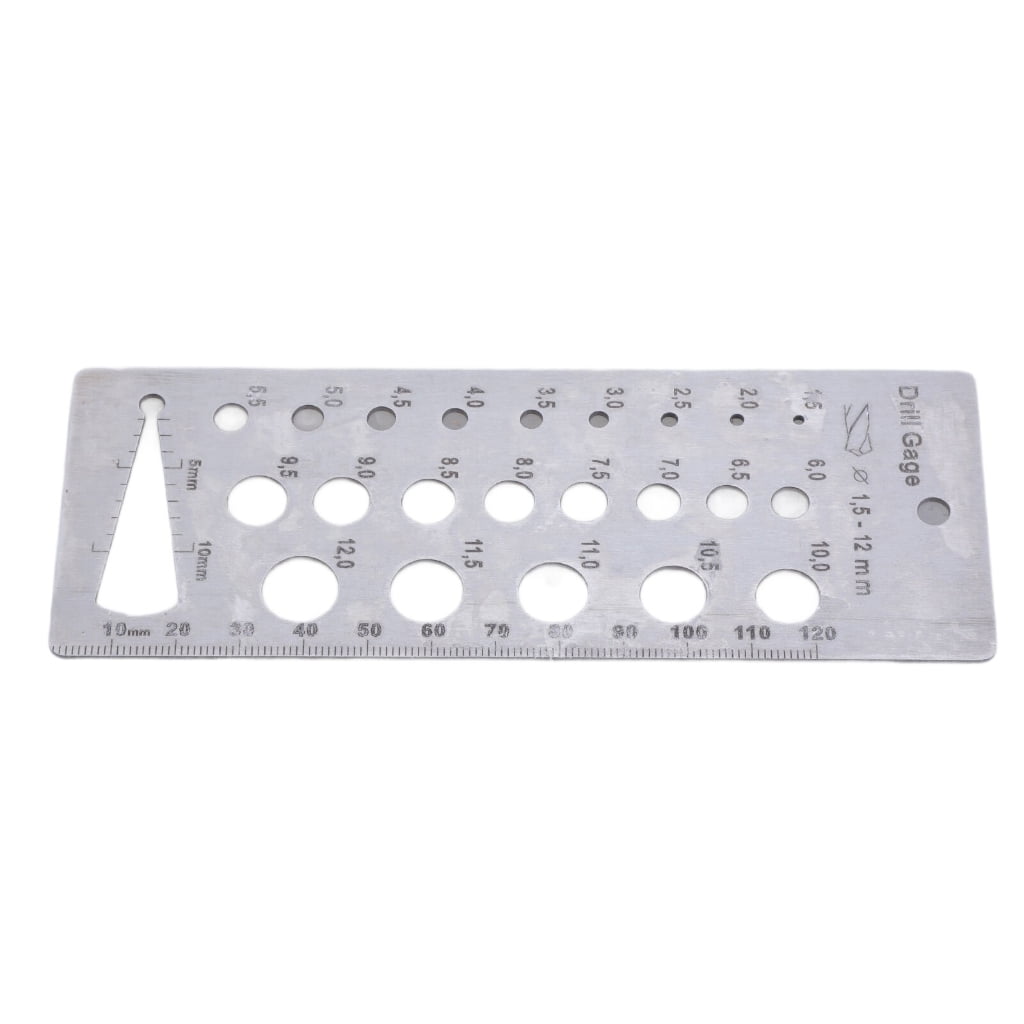 Drill Gauges 1.5-12mm Stainless Metric Bit Gauge for Accurate ...