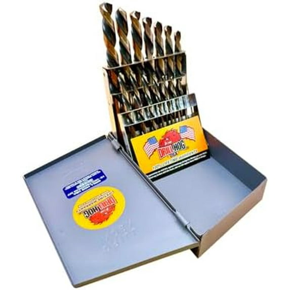 Drill Hog® 15 Pc Left Handed Drill Bit Set Screw Extractor EZ-OUT HI ...