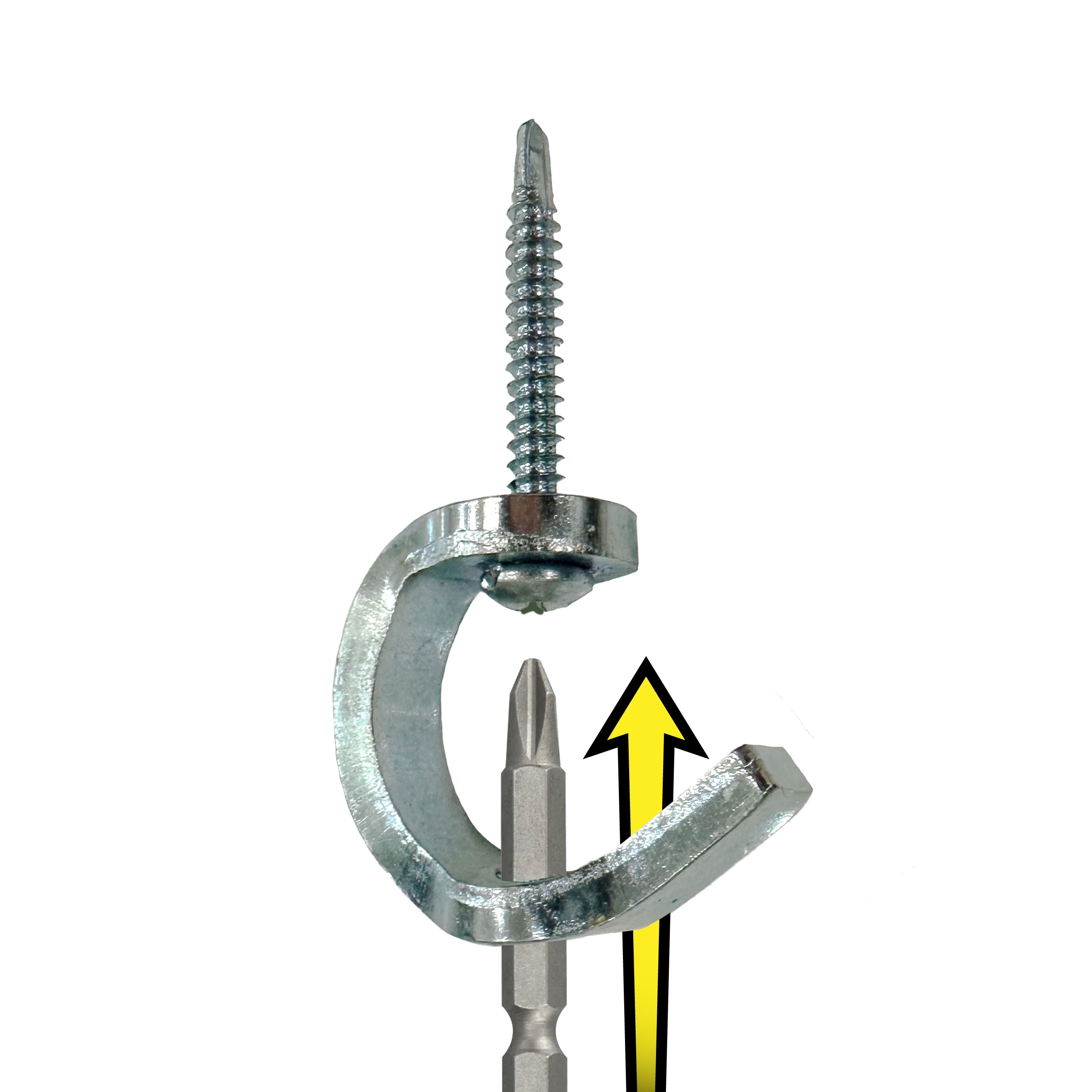 Drill Hook -Screw Hook (2pk) - 1.5" - Power Driven Hook Screw - Self ...
