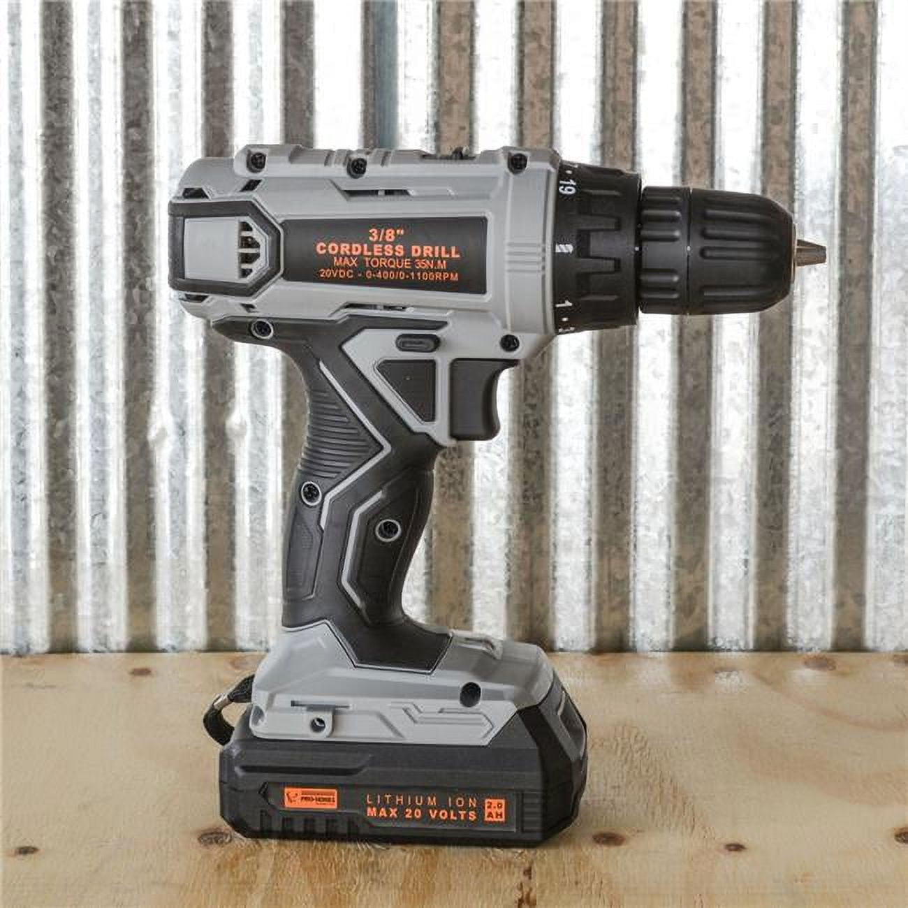 Drill & Impact Driver Set with 20V Lithium Ion Rechargeable Battery ...