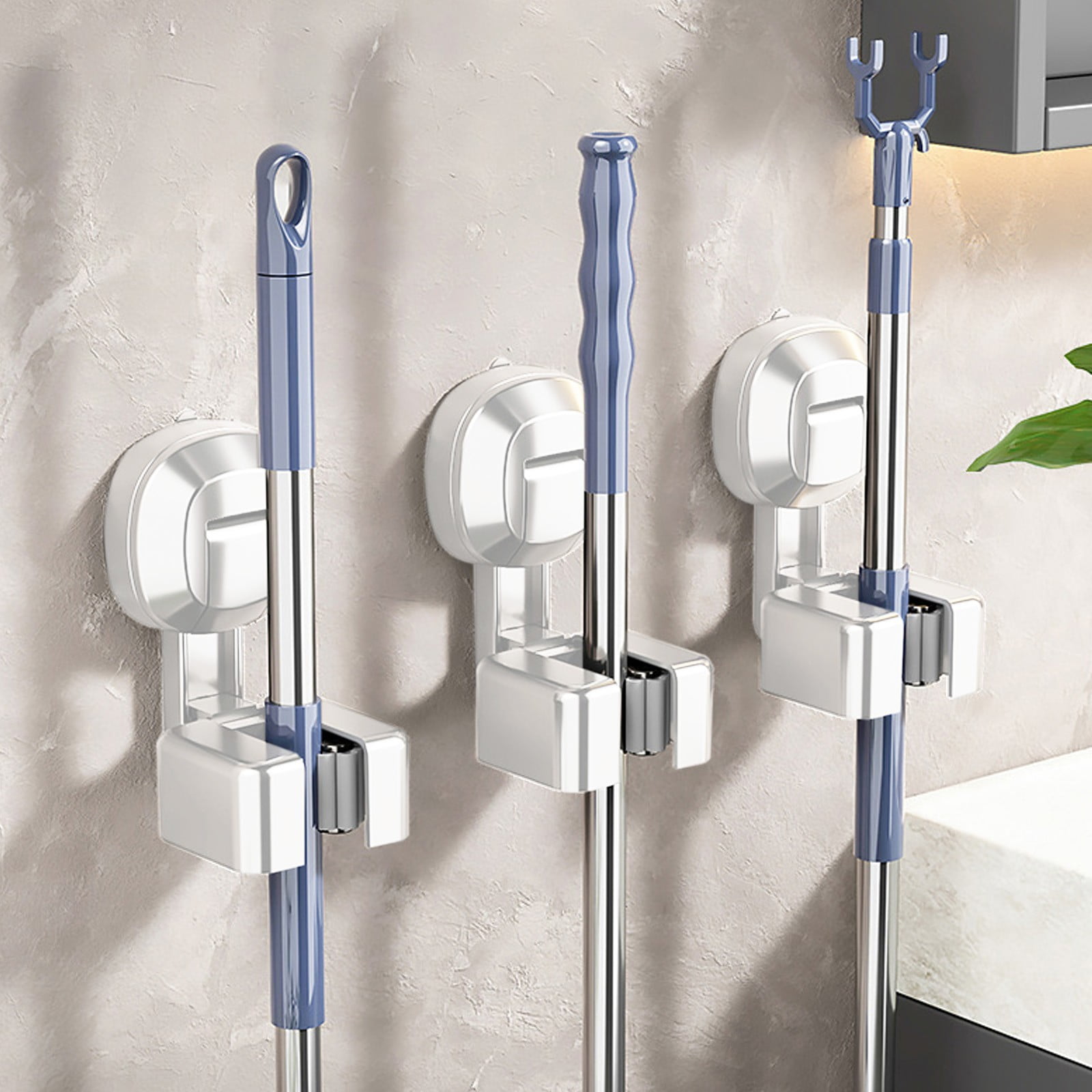 No Drill Installation Suction Cup Mop Clamp With High Load Bearing ...