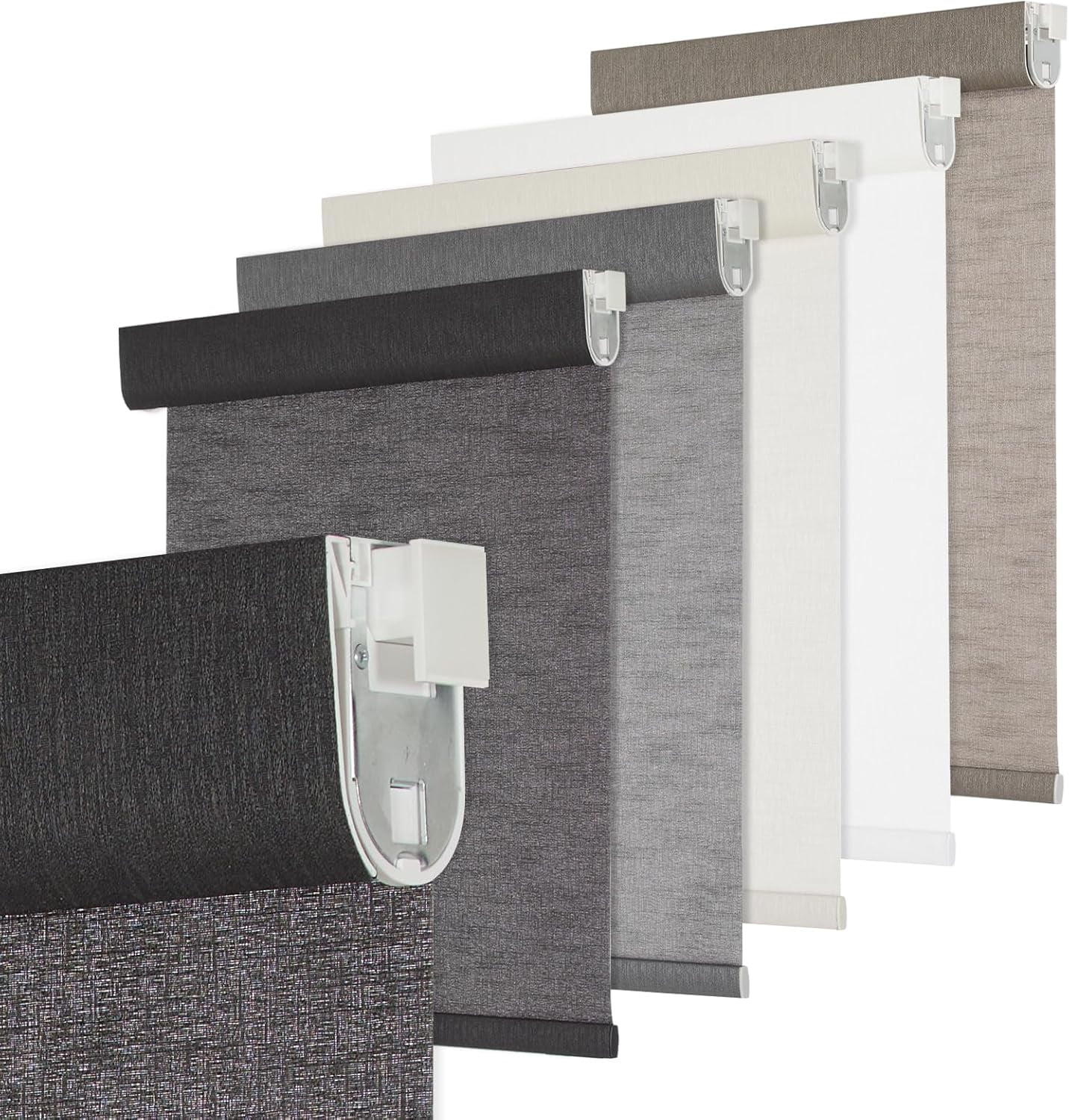 No Drill Light Filtering Roller Blinds Cordless Window Shades for ...