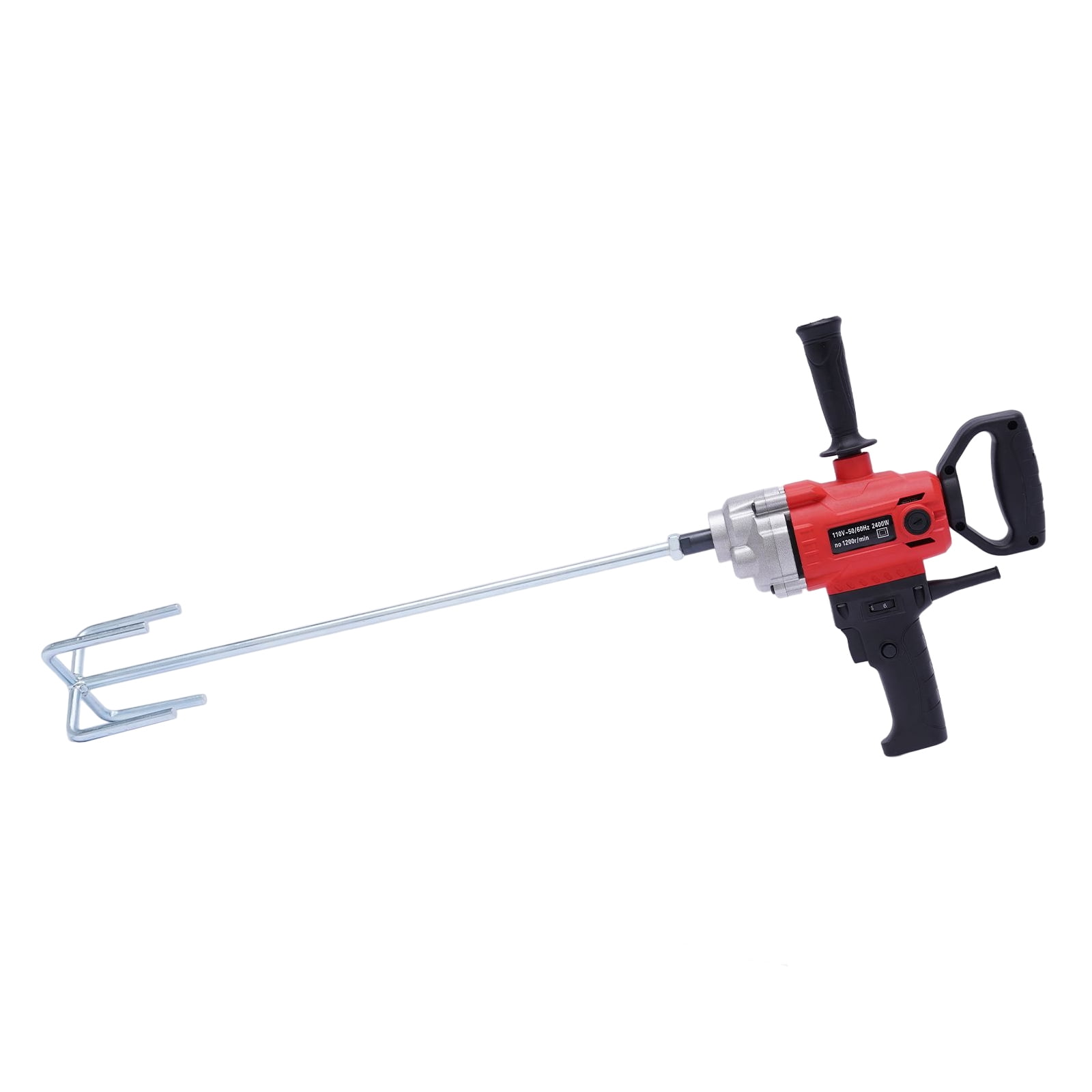 Drill Mixer 2400W, 6-Speed Adjustable, 1200rpm No-Load Speed, 6.56ft ...