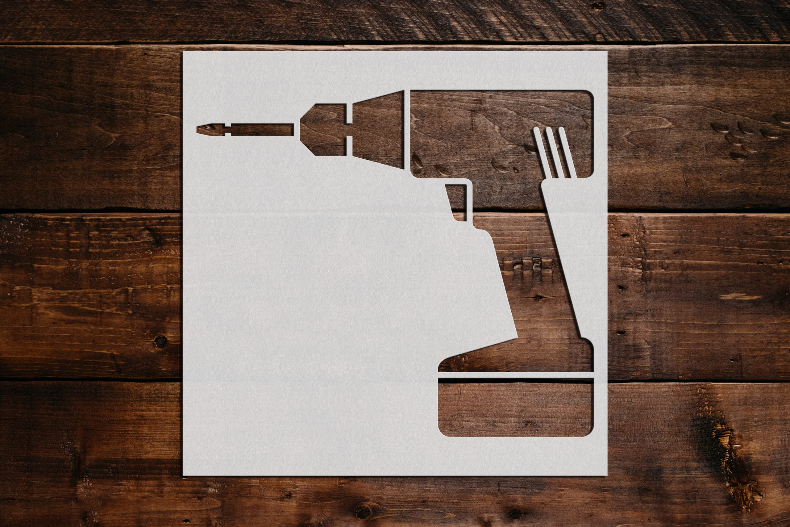 Drill Motor Stencil - Art and Wall Stencil (16"x16") - Walmart.com
