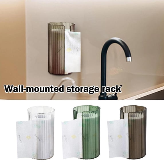 No Drill Paper Towel Dispenser - Wall Mount Adhesive Holder For ...