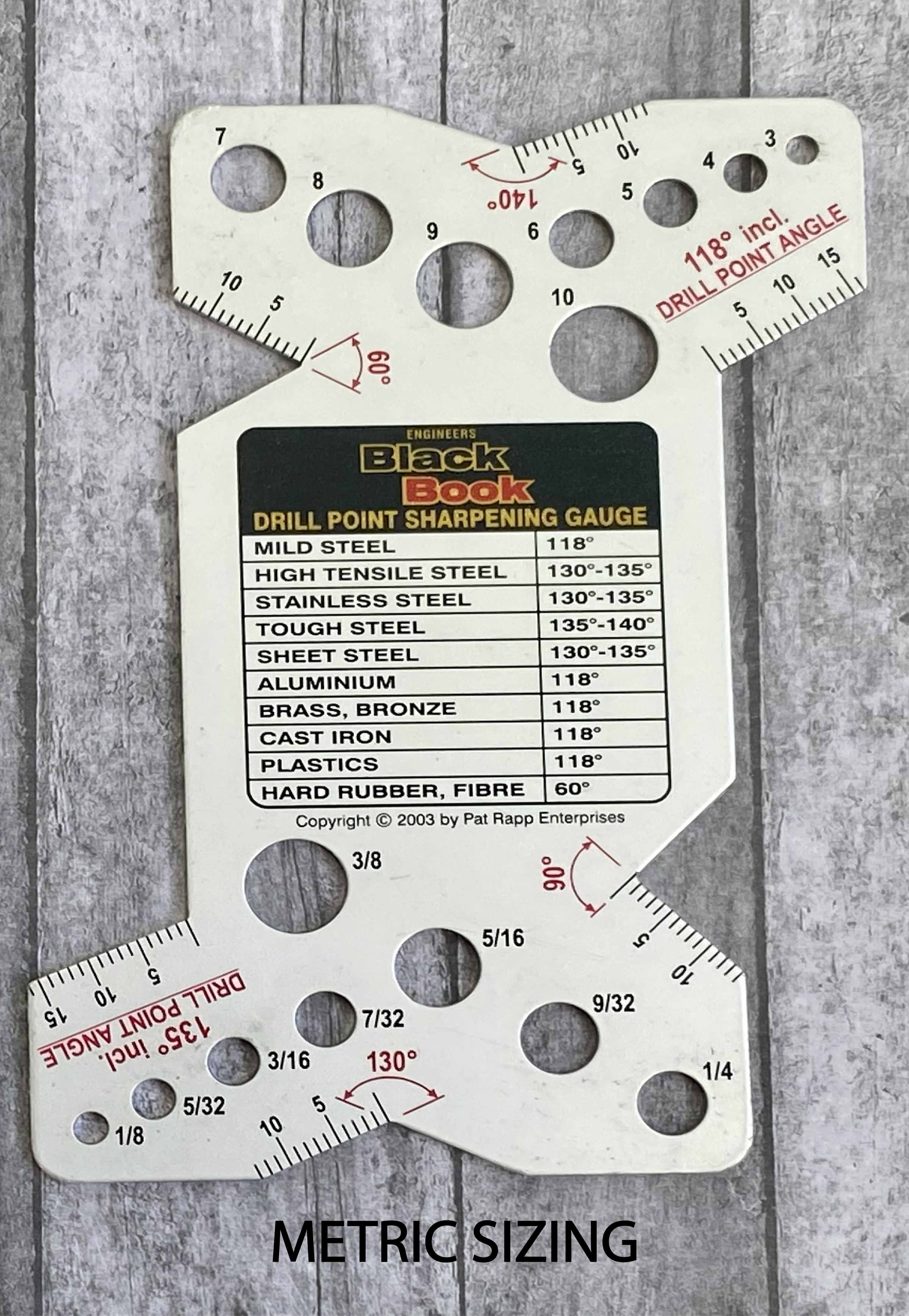 Drill Point Sharpening Gage - Hints for hand grinding twist drills ...
