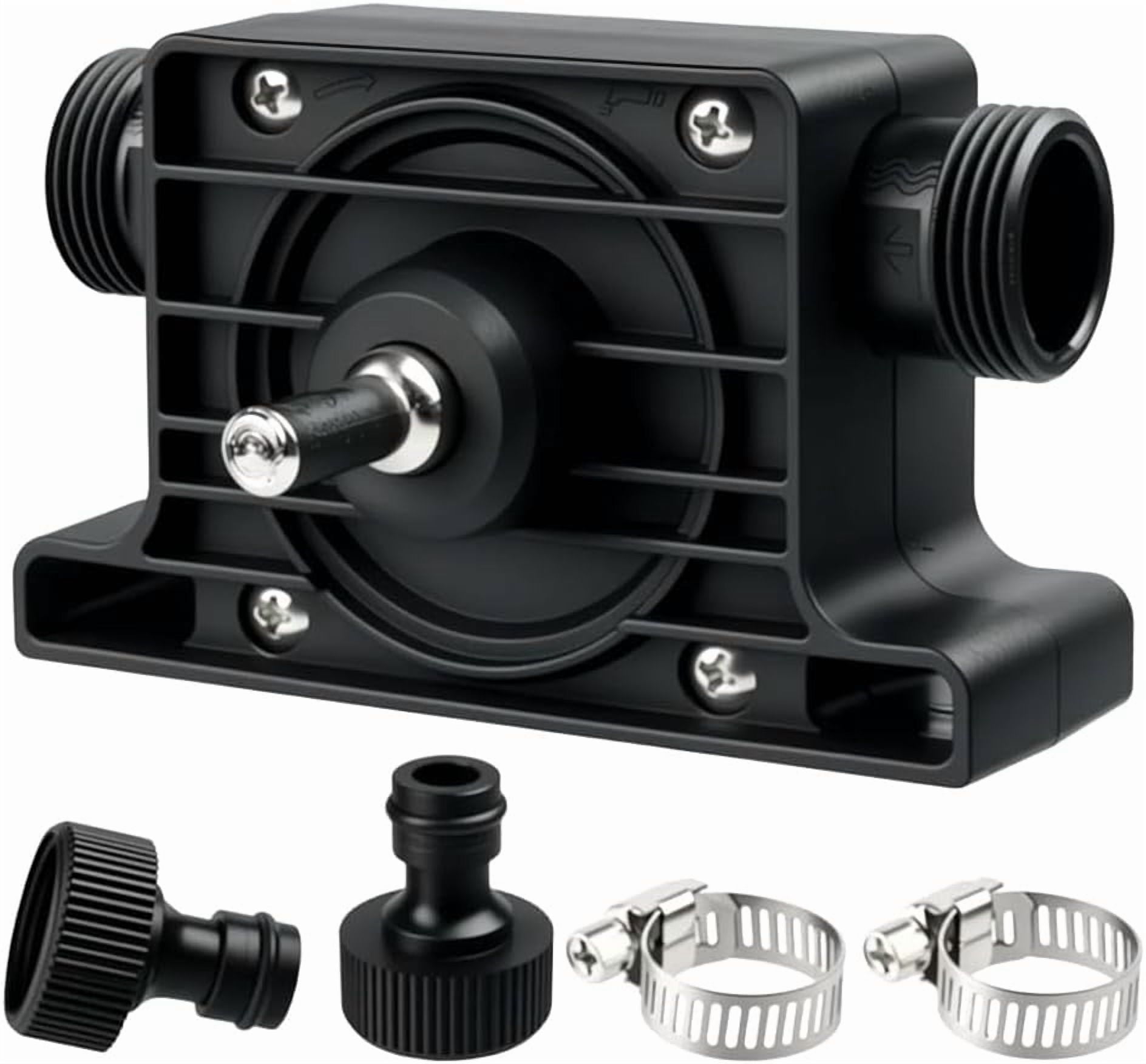 Drill Powered Water Pump, Self-Priming Portable Transfer Pump for Water ...