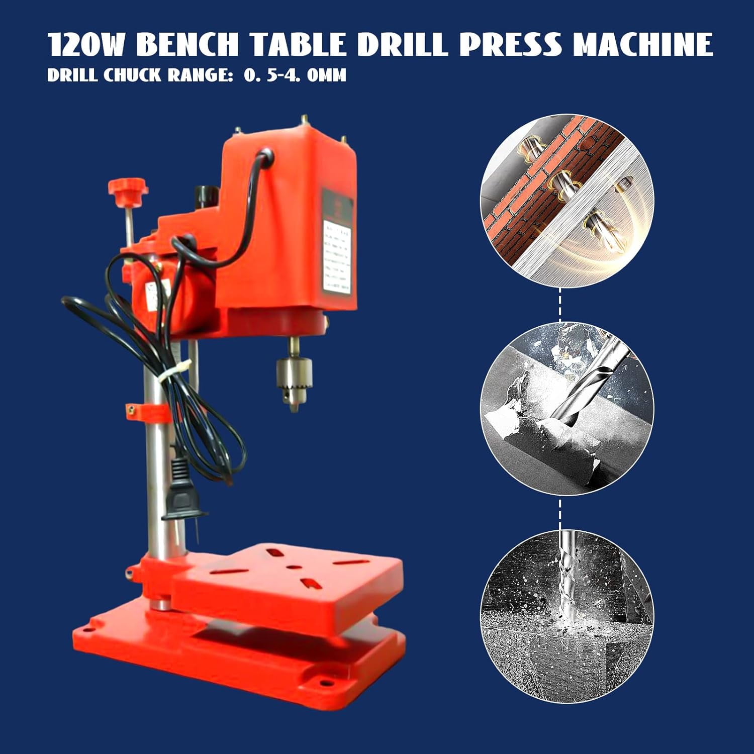 Drill Press Bench, 110V 120W Mini Benchtop Drill Press Machine Portable ...