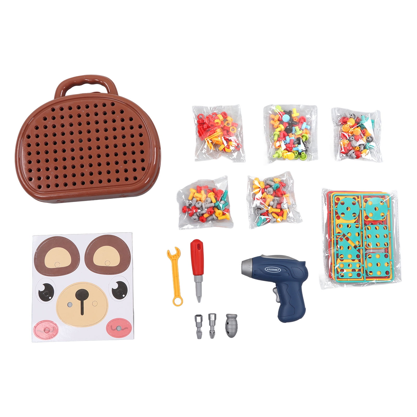 Drill Puzzle Set Steam Learning Toys with Electric Drill Screw Tool DIY Construction Engineering ...