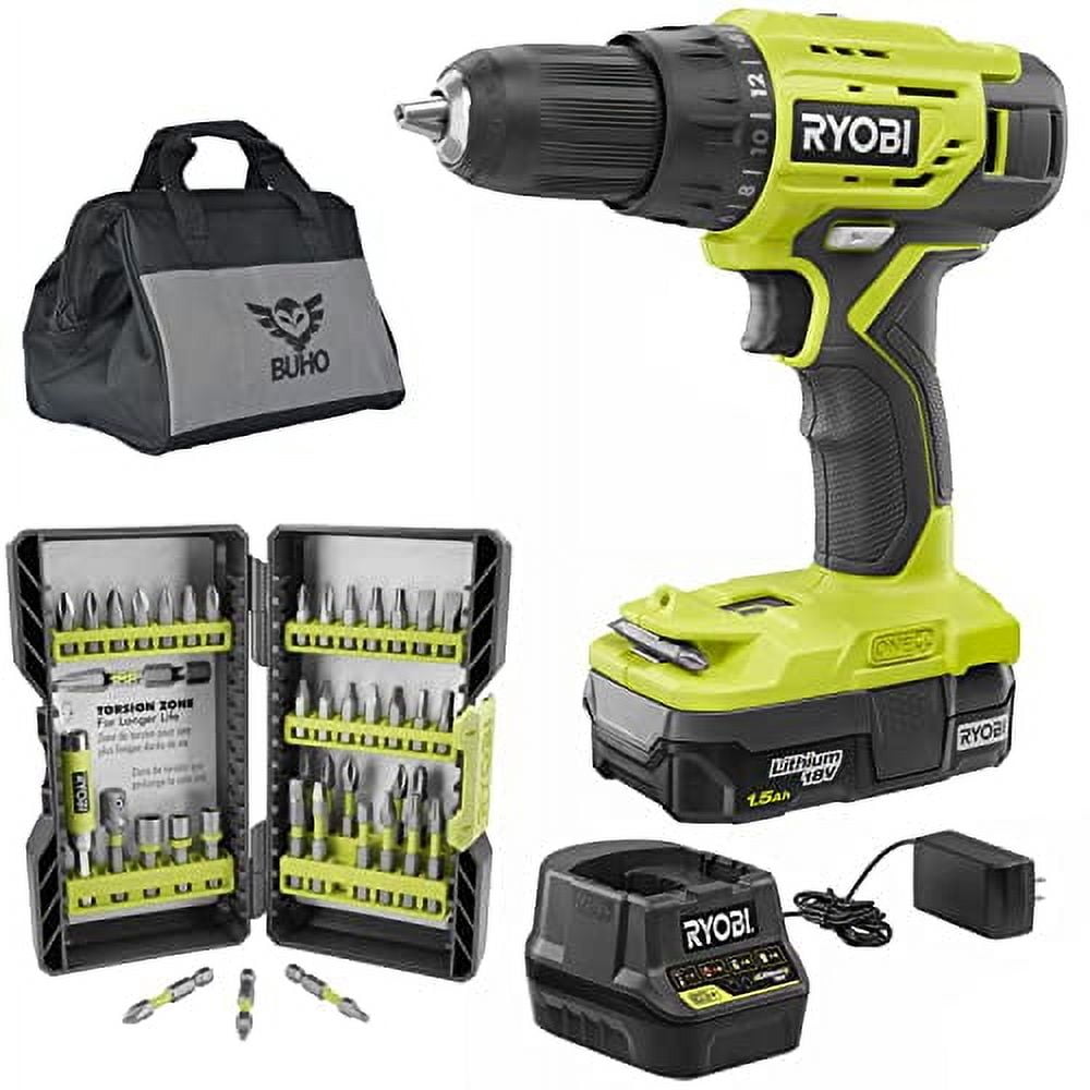 Drill Set Bundle with 1/2 Inch ONE+ Drill Driver, 1.5 Ah 18-Volt ...