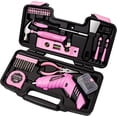 Drill Set, Screw Driver Set Kit With 3.7V Pink Cordless Drill, 40-Piece ...