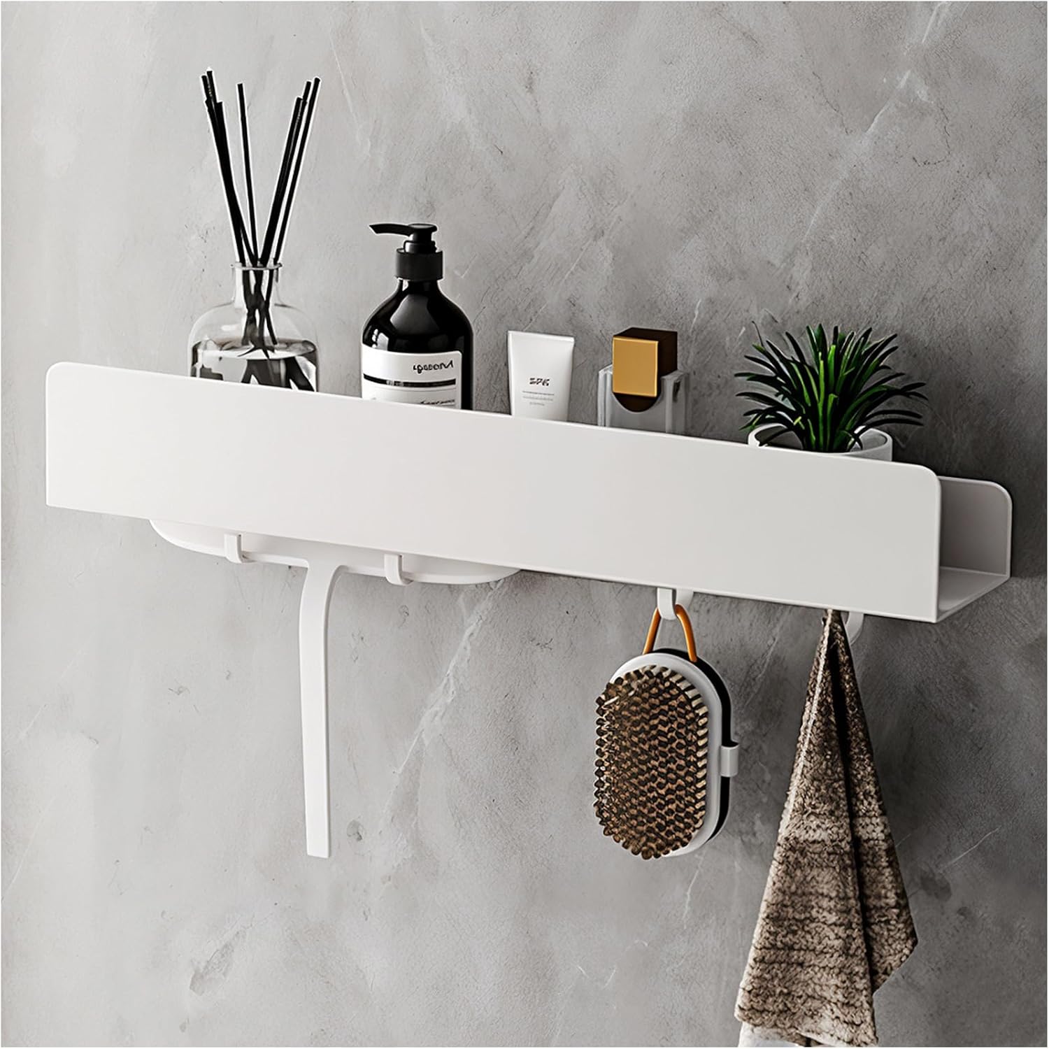 No Drill Shower Shelf Organizer 40cm Stainless Steel Bathroom Storage ...