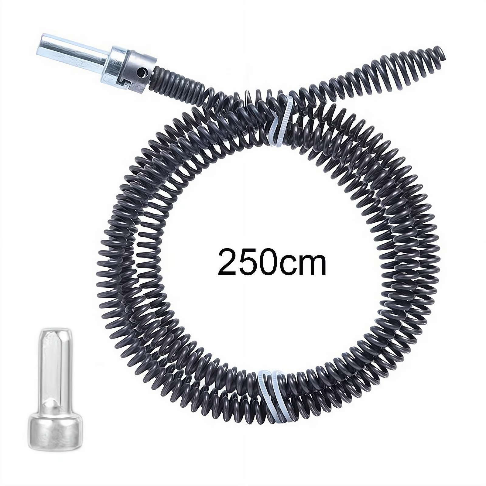 Drill Snake for Plumbing 8.2Ft Drain Clog Remover Drain Auger Cable ...