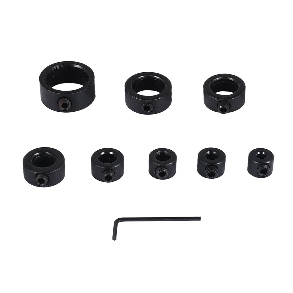 Drill Stop Bit Collar Set, 9PCS Adjustable Drill Depth Stop Collar ...