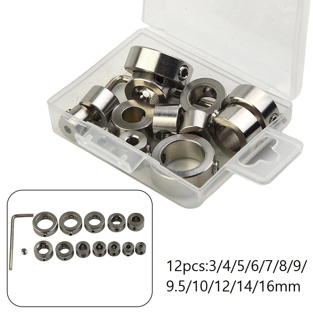 Drill Stop Collar Set - 3Mm-16Mm Drilling Bit Depth Stopper Ring ...