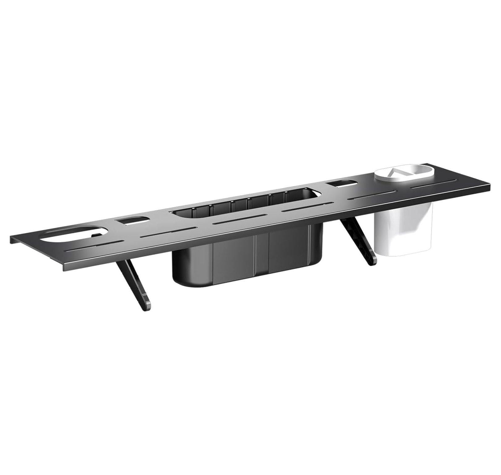 No Drill TV Top Shelf 24 inch - Monitor Mount Bracket Platform for ...