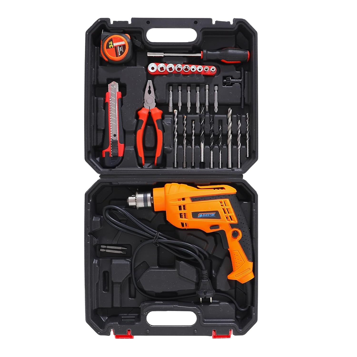Drill Tool Kit 400w 10mm Drill Machine For Home Use | Tool Kit Multipurpose | Variable Speed ...