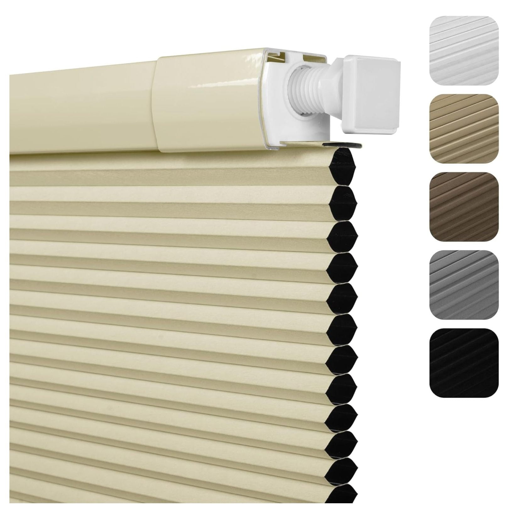 No Drill No Tools Blackout Cellular Shades Easy to Install for Indoor ...