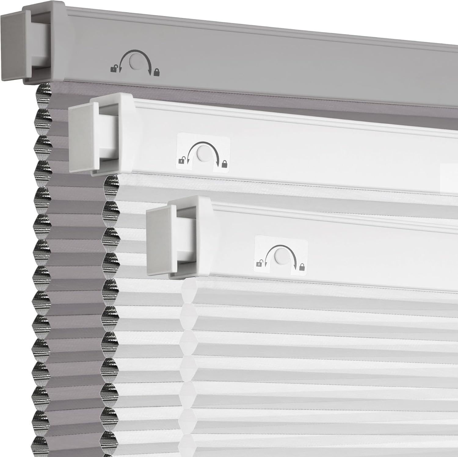 No Drill No Tools Cordless Cellular Shades,Light Filtering,Honeycomb ...