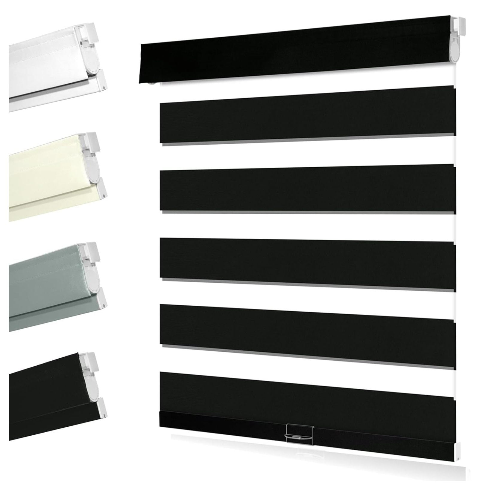 No Drill No tools Zebra Shades, Filtering zebra blinds, Dual Layer ...