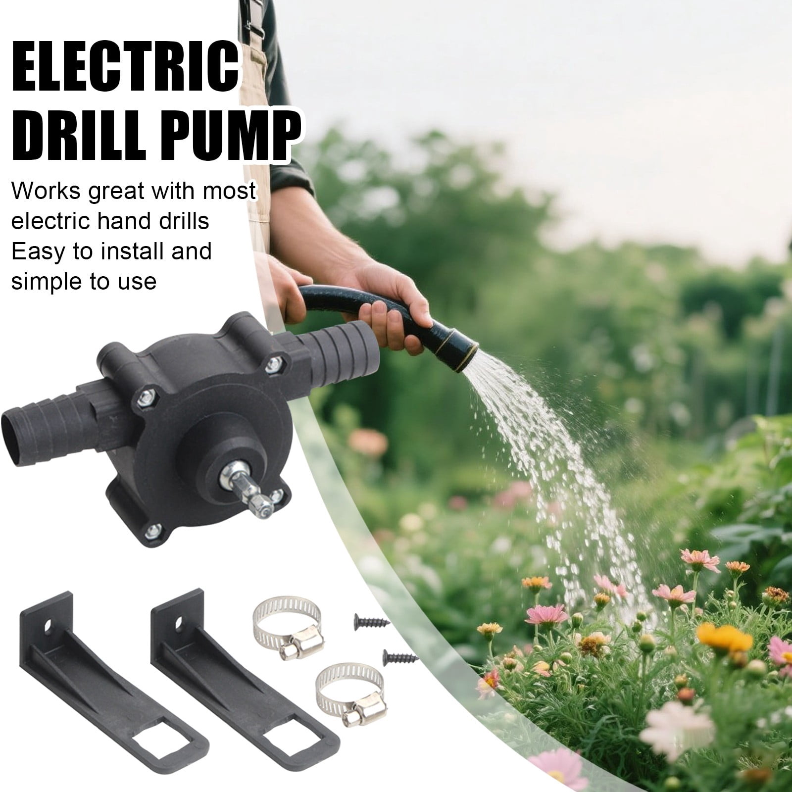 Drill For Water Transfer, Self-Priming Electric Drill Powered Portable ...