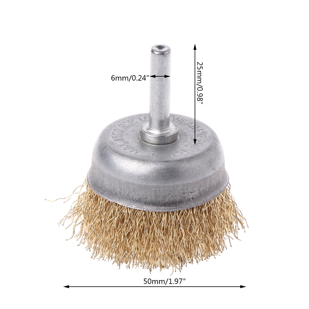 Drill Wire Brush End Brush Wire Brush Coarse Brass Coated Crimped Wire ...