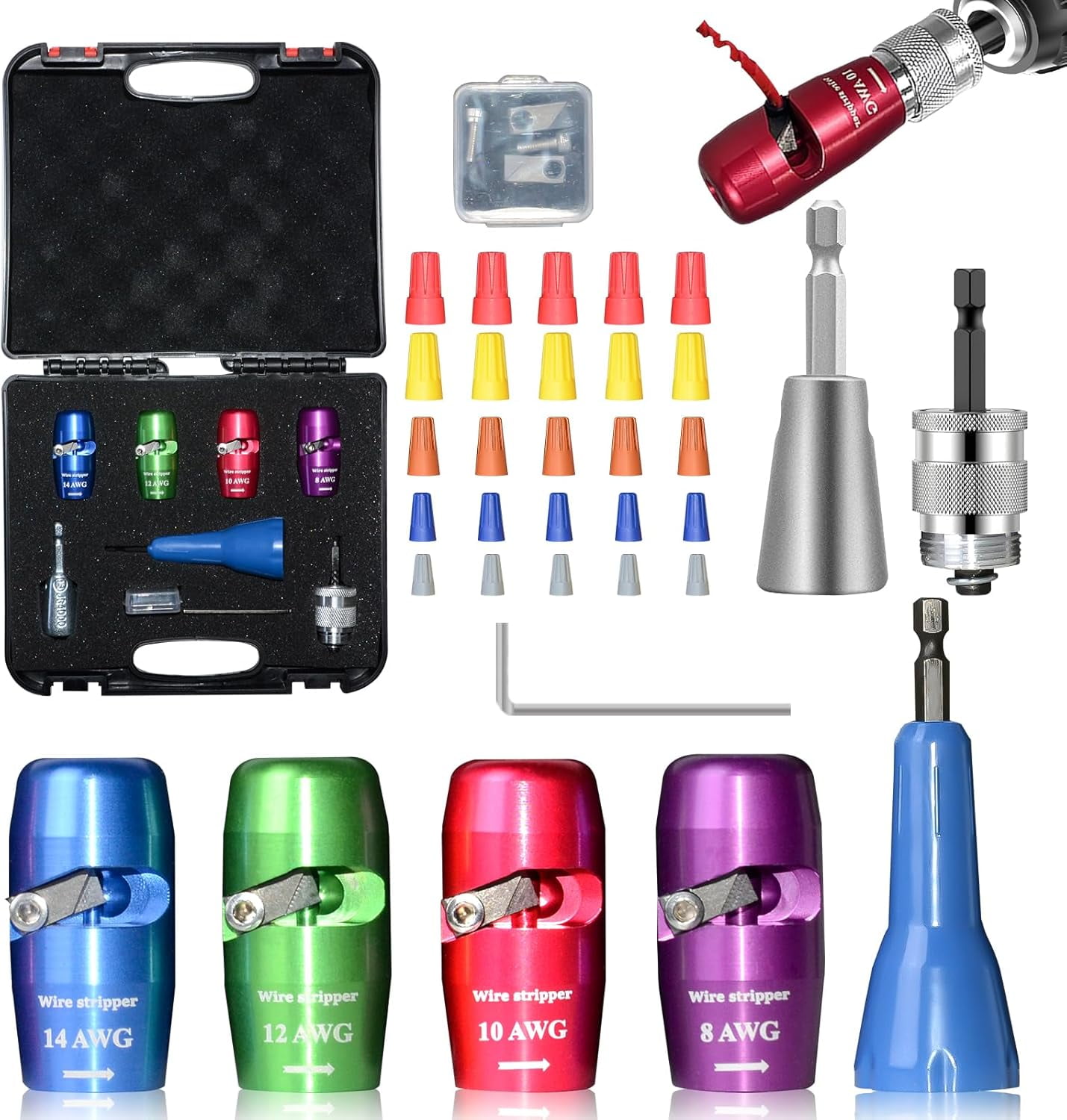 Drill Wire Stripper with Professional Electrician Wire Stripping and ...