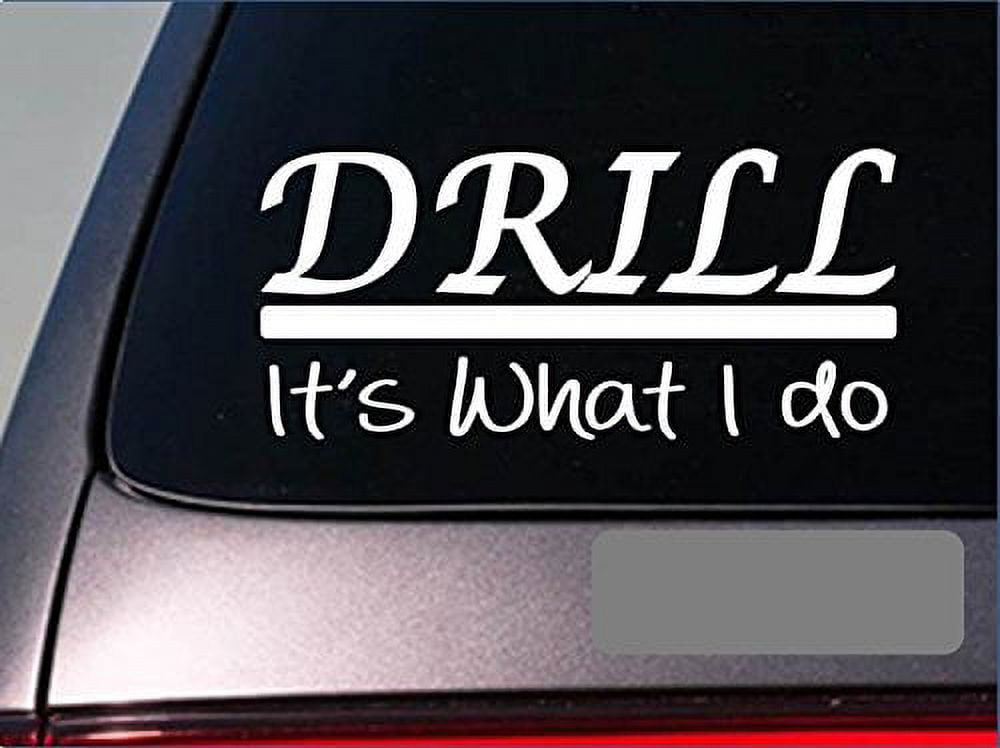 Drill sticker decal *E287* oil rig drill fracking pump tank truck oil ...