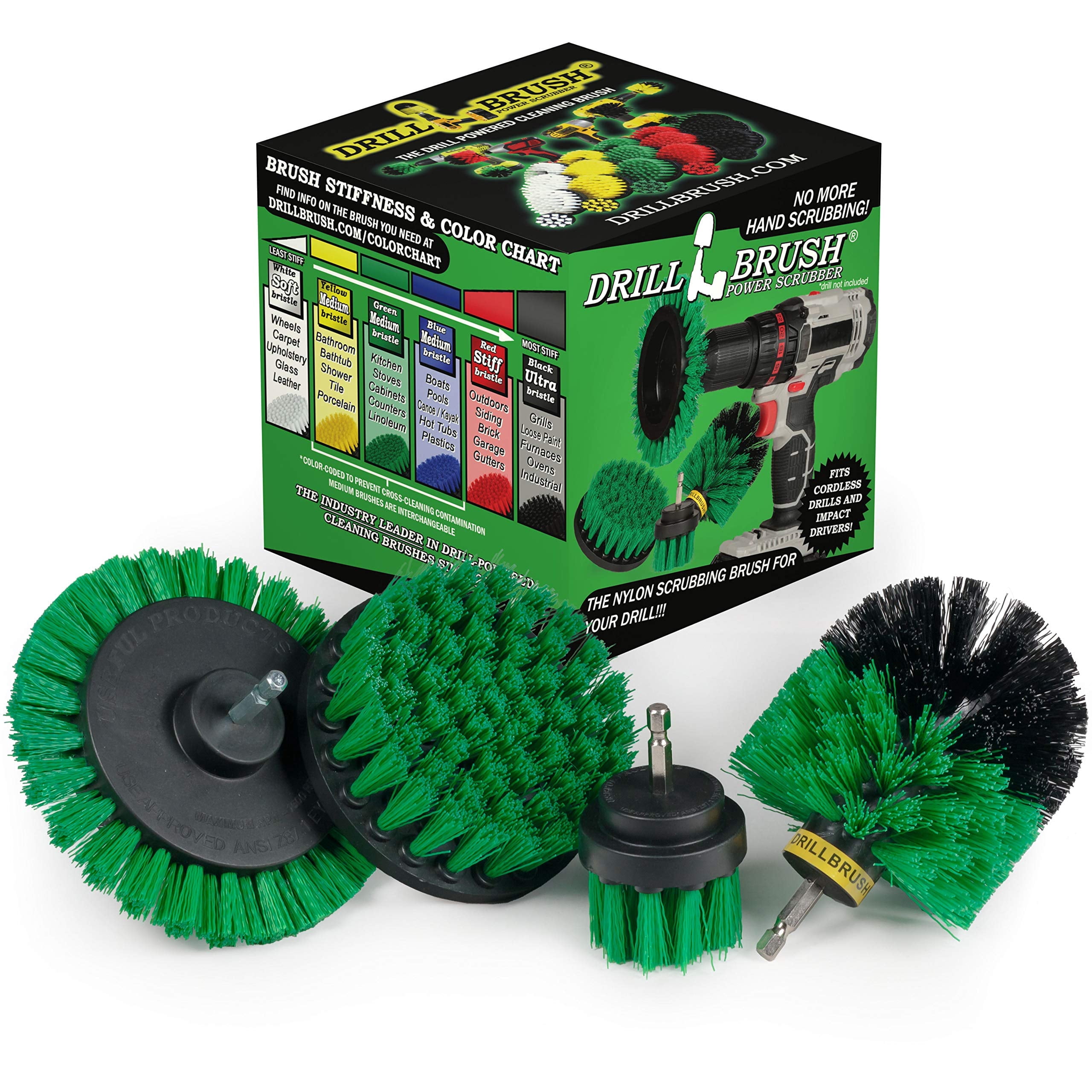 Drillbrush Green – Drill Power Kitchen Scrub Brush Kit – Oven Cleaning ...