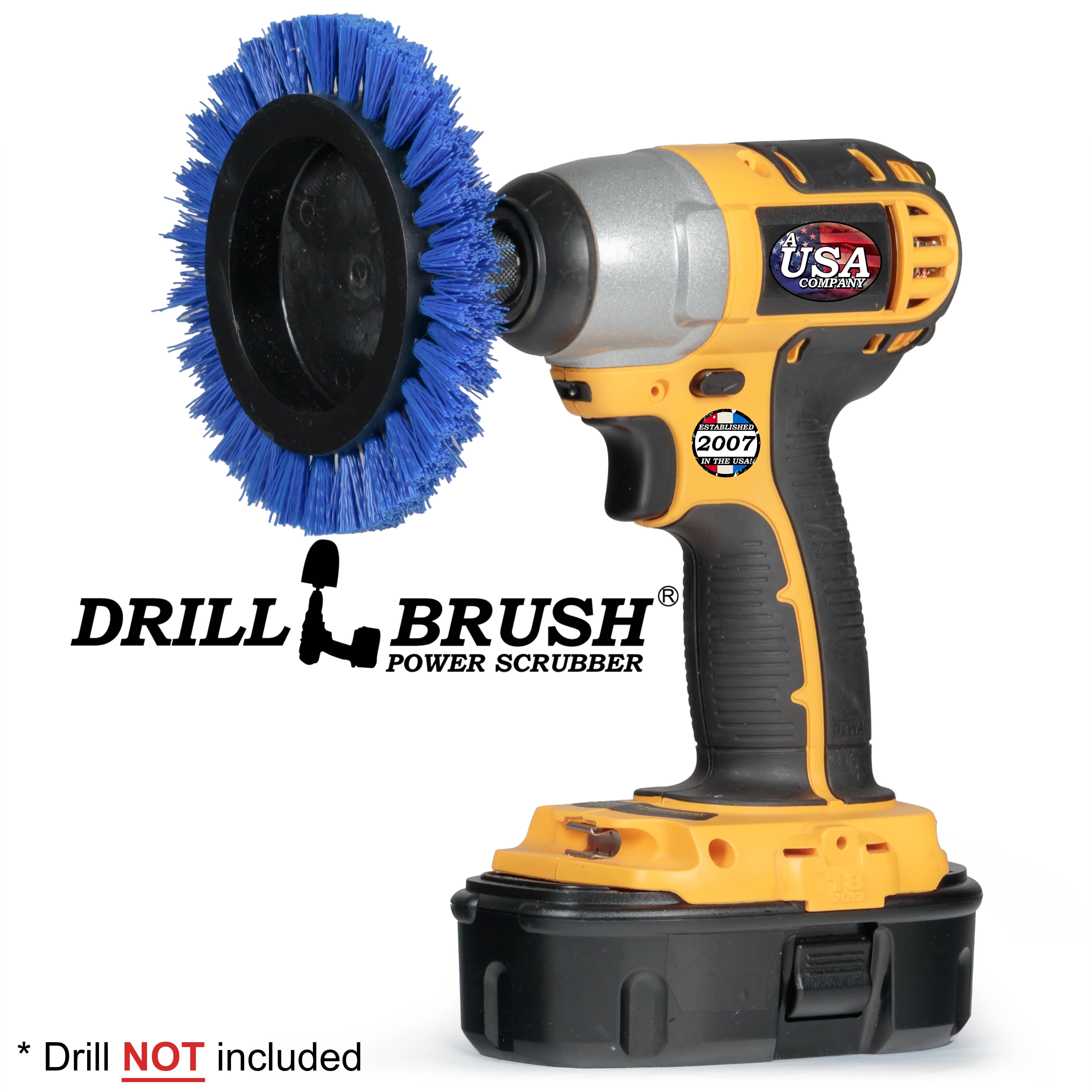 Drillbrush Marine Scrubber – Medium Stiff Edge Brush for Boat Algae ...