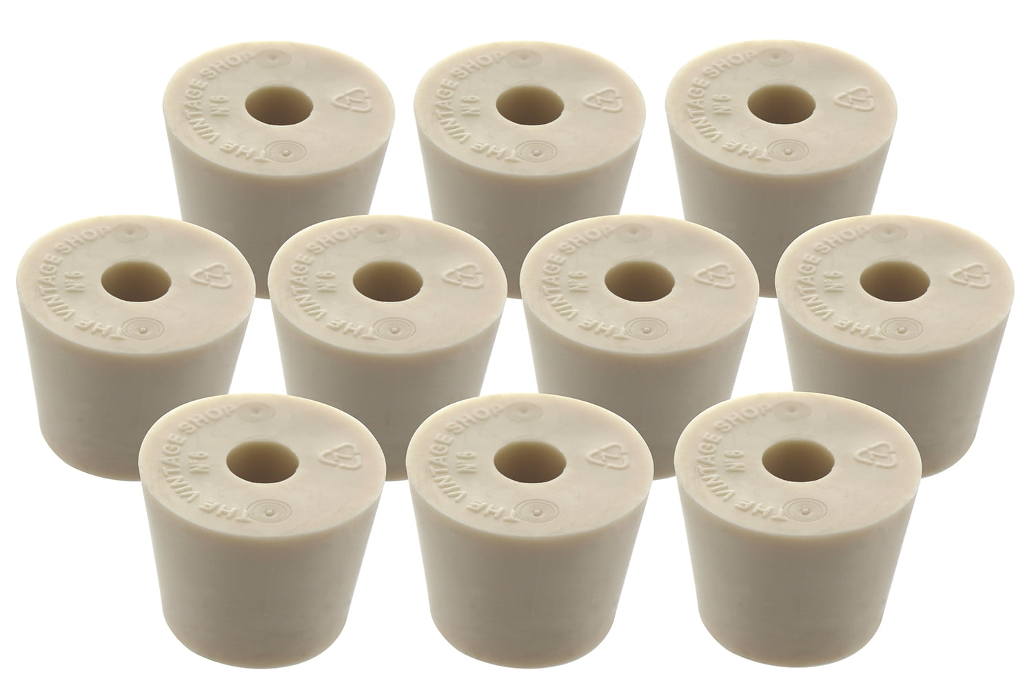 Drilled Rubber Stopper #6 (Set of 10) - Walmart.com