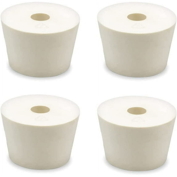 Drilled Rubber Stopper #8 - 4 Pack - Carboy Bung - Walmart.com