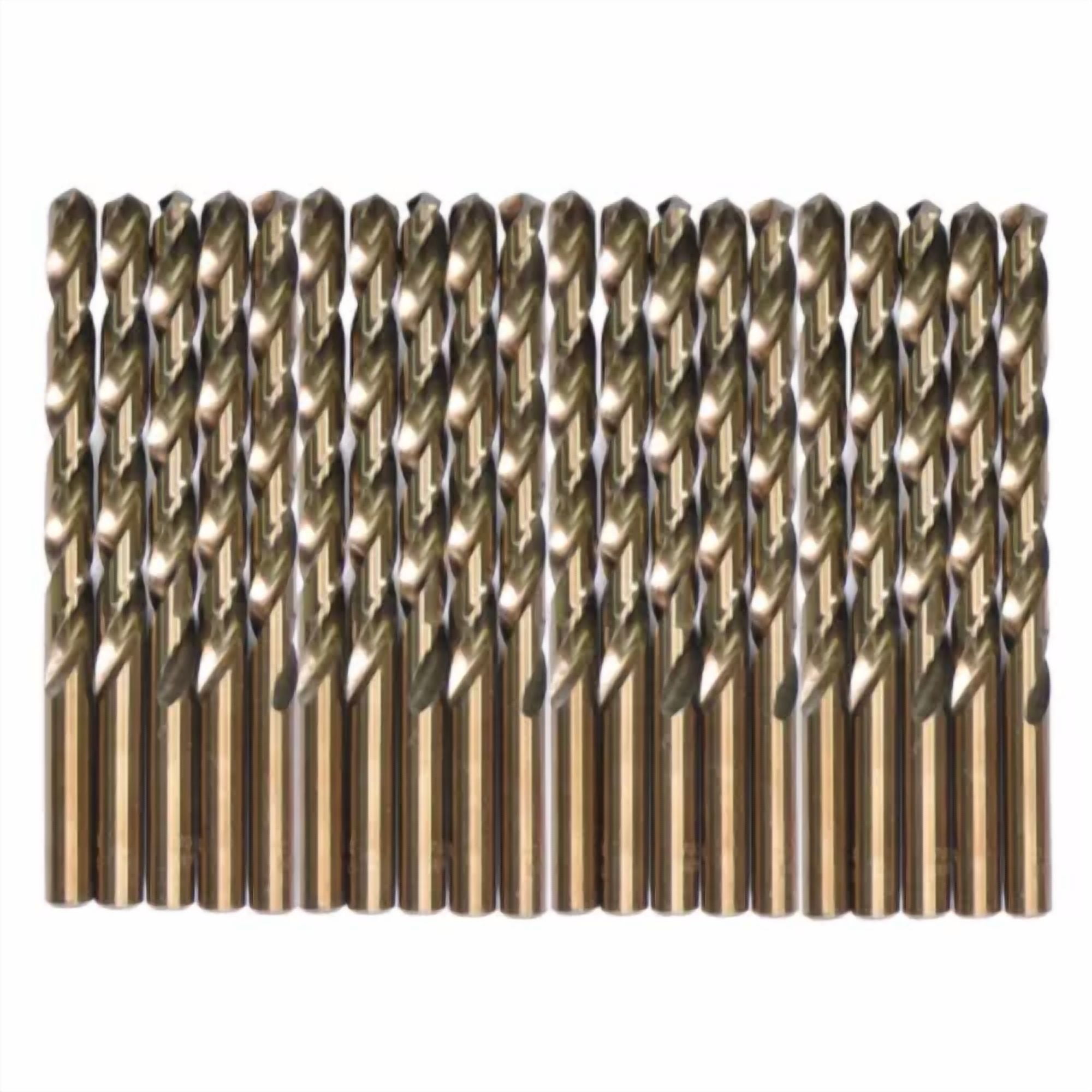 Drillforce 20Pc 3/32" Cobalt Drill Bit Set Hss M35 Jobber Length Metal ...