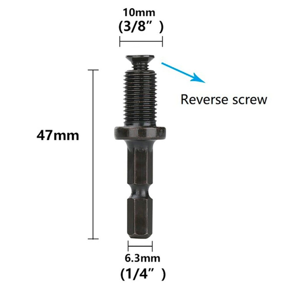 Drilling Bit Accessory Drill Chuck Adapter Hex Shank To 1/2 3/8Inch ...