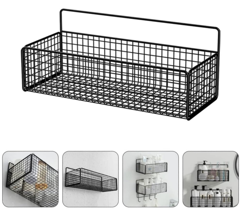 No Drilling Shower Storage Basket,Bathroom Metal Basket Shelf,Wall ...