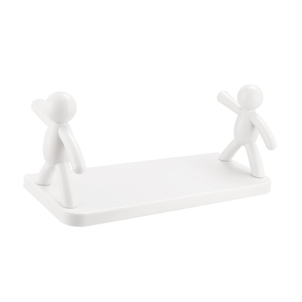 Drillless Plastic Shower Shelf Strong Adhesive Funny Figure Bathroom ...