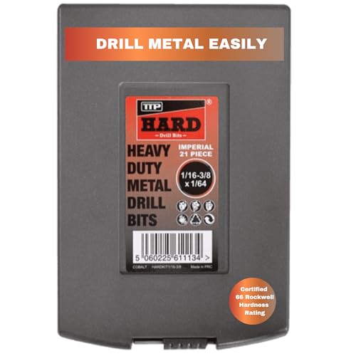 Drills Metal Drill Bit Set for Steel - Hardened Cobalt Metal Sets 1/16 ...