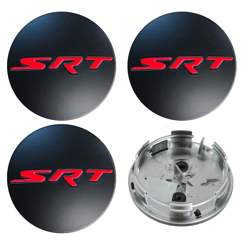 Drimzate 2.45" eel Covers & Hub Caps ABS Semi-Black Red fits Durango ...