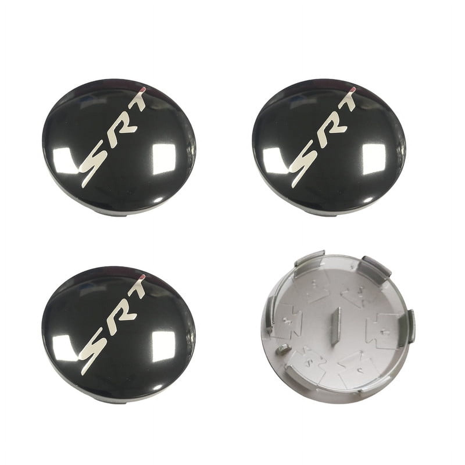 Drimzate 2.45" Wheel Covers & Hub Caps Glossy Black Silver fits Durango ...