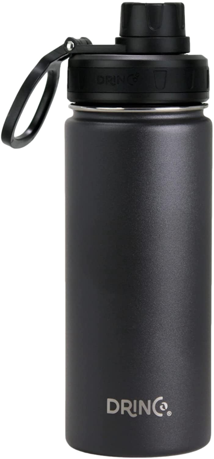 Drinco Water Bottle Double Wall Vacuum Insulated Stainless Steel, 18oz ...