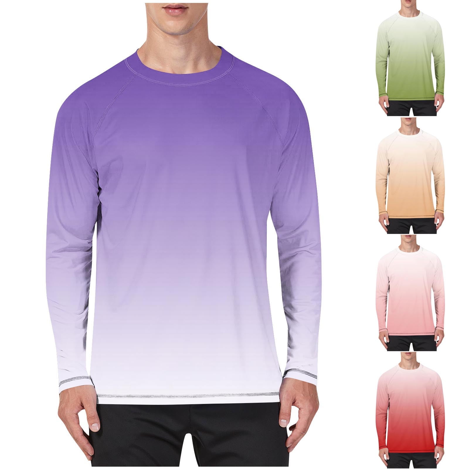 Drindf Long Sleeve UV Protection Shirts for Men Big and Tall Cooling ...
