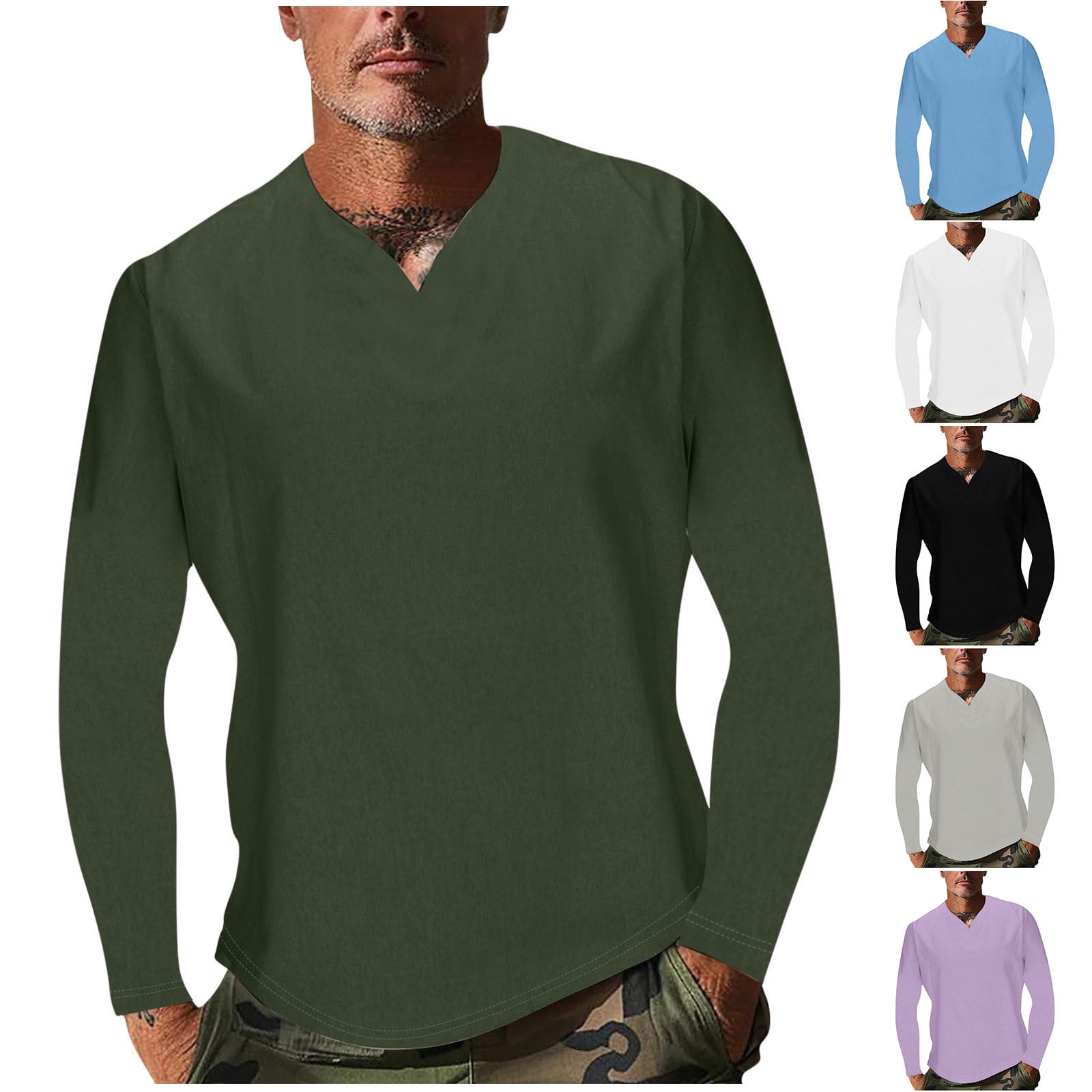 Drindf Mens Long Sleeve Workout T Shirts Big and Tall Athletic Gym ...
