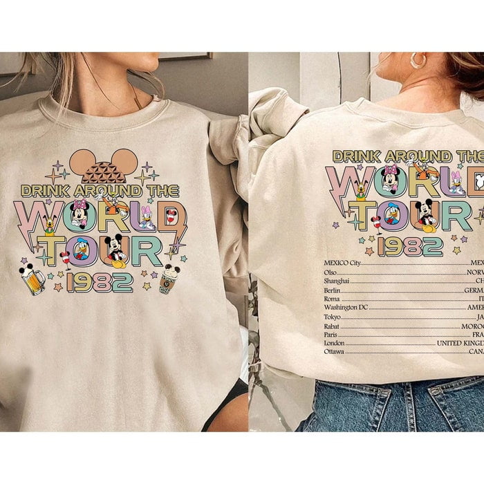 Drink Around The World Tour 1982, Disney Epcot World Tour Shirt ...