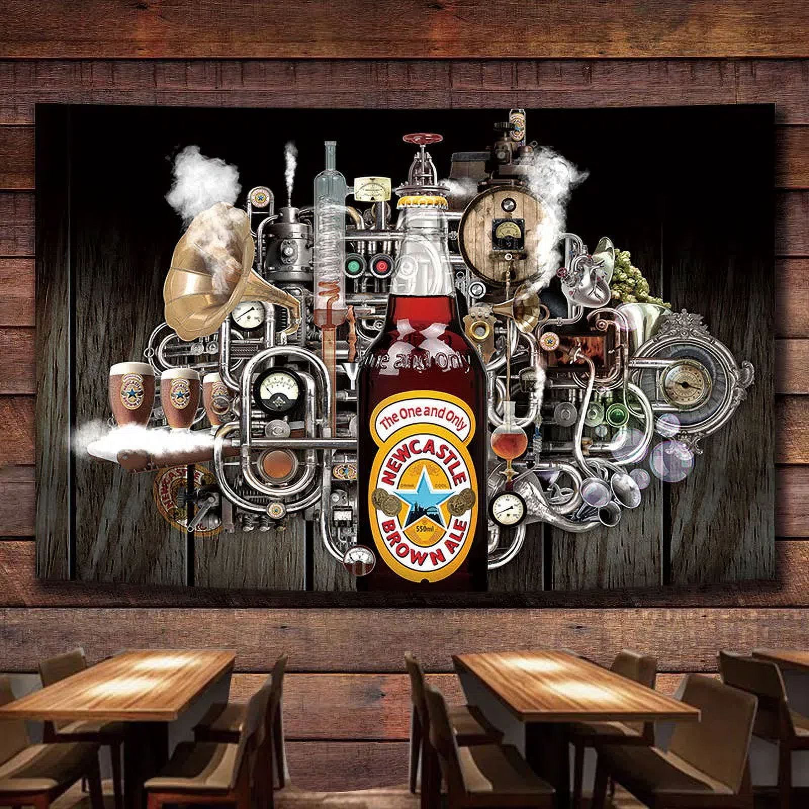 Drink Beer Art Poster Wall Hanging Flag Canvas Painting Tapestry Wall ...