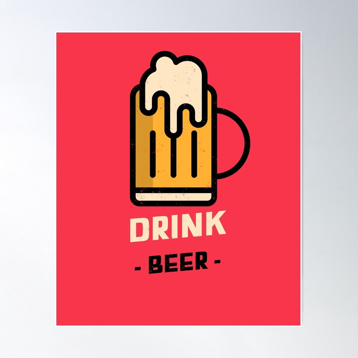 Drink Beer Poster Wall Art, Modern Wall Decor For Living Room Bedroom ...