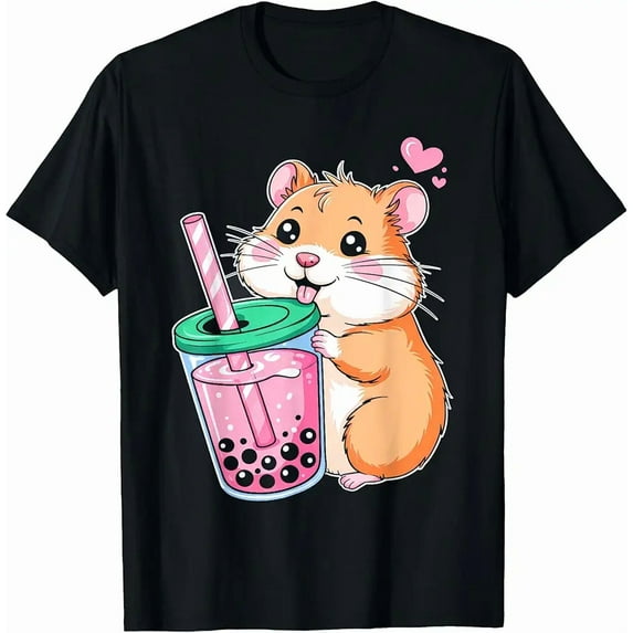 Drink Boba Cute hamster Lover s Women hamster T-Shirt - Walmart.com